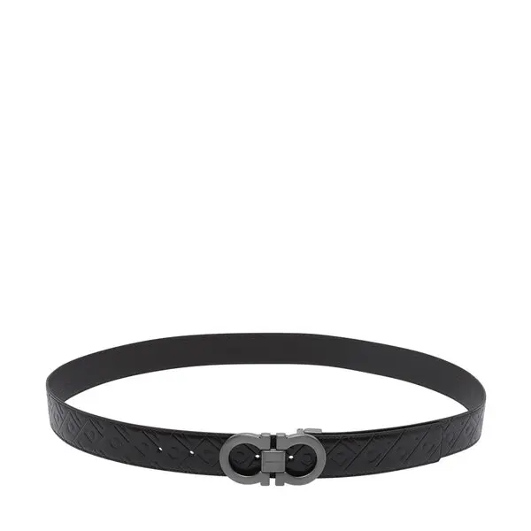 FERRAGAMO Gancini Reversible And Adjustable Belt - Brown