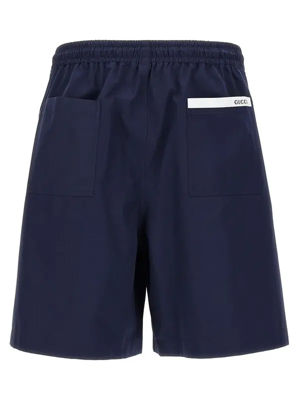 Gucci Cotton Bermuda Shorts - Blue
