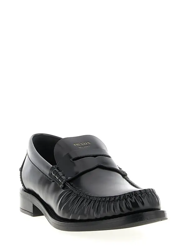 Prada Brushed Leather Loafers