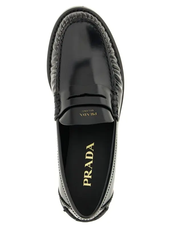Prada Brushed Leather Loafers