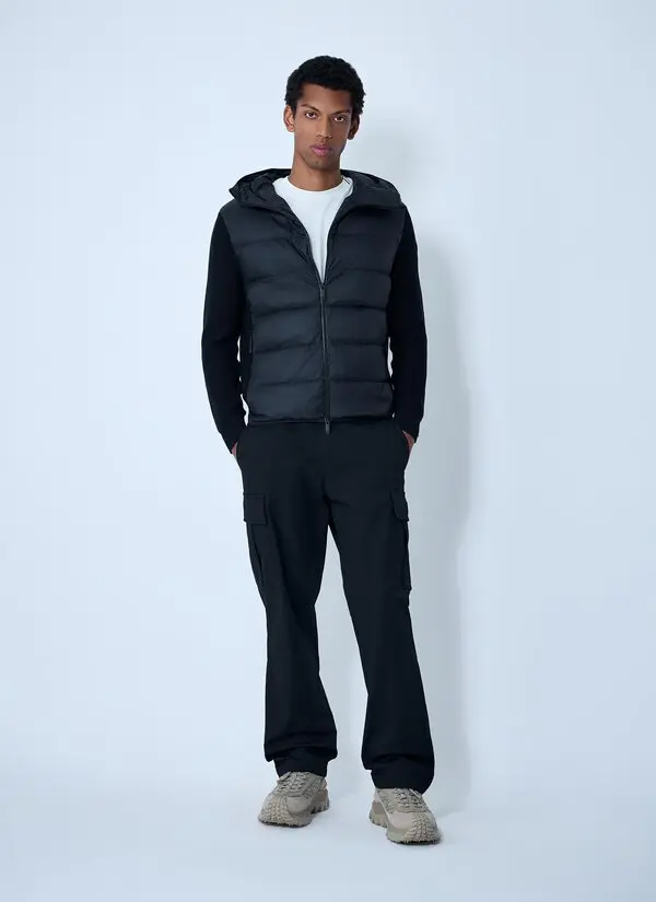 Moncler Quilted Knit Hooded Cardigan