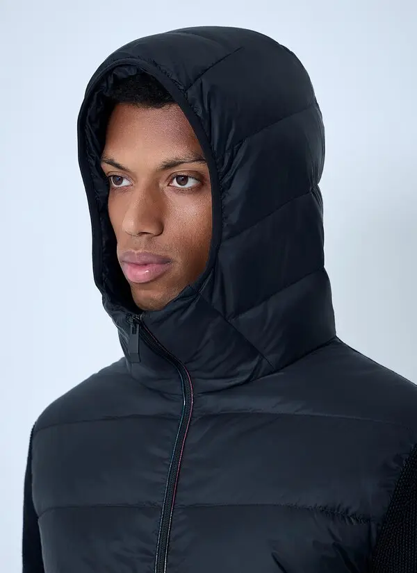 Moncler Quilted Knit Hooded Cardigan