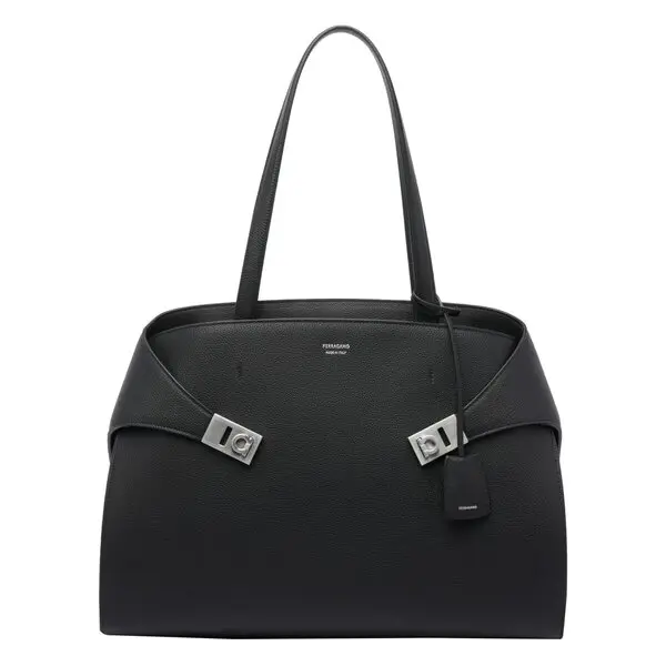 FERRAGAMO Hug Shoulder Bag - Black