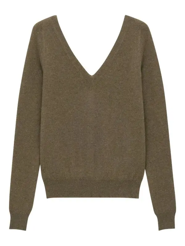 Saint Laurent V-neck Cashmere Sweater - Green