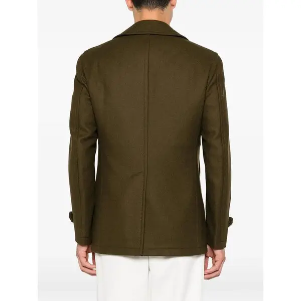 Tagliatore Wool Double-breasted Bomber Jacket - Green