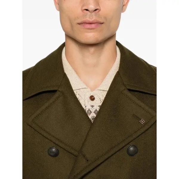 Tagliatore Wool Double-breasted Bomber Jacket - Green