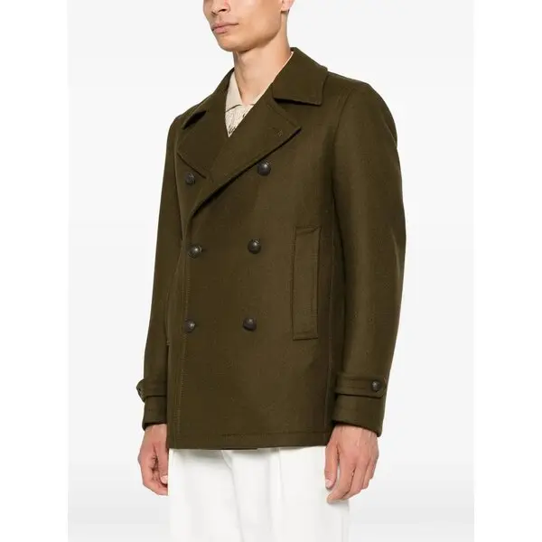 Tagliatore Wool Double-breasted Bomber Jacket - Green