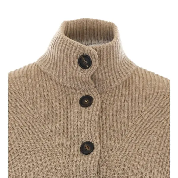 Brunello Cucinelli Knitted Belted Cardigan - Brown