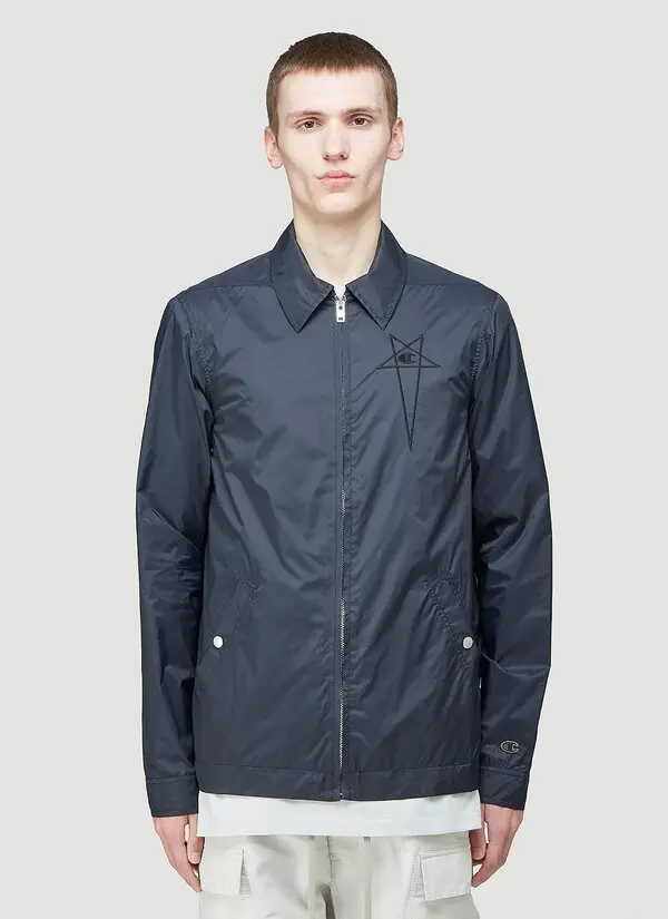 Rick Owens Worker Windbreaker Jacket - Black