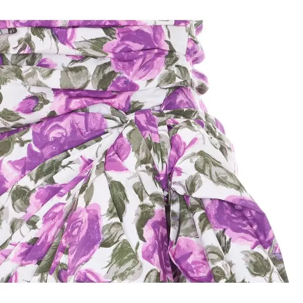 Chloé Floral Print Bustier Midi Dress