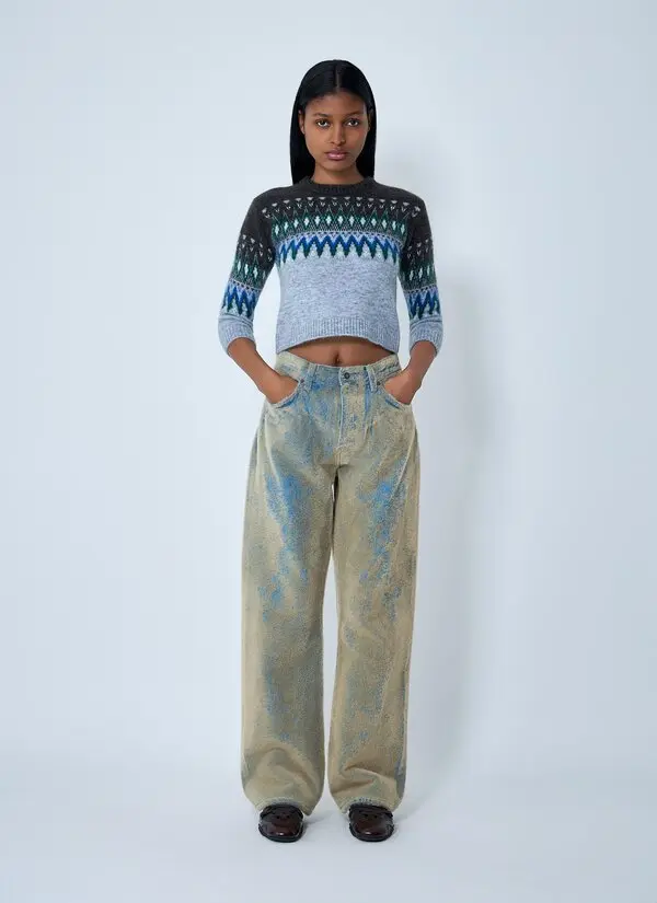 Acne Studios Flocked Denim Jeans
