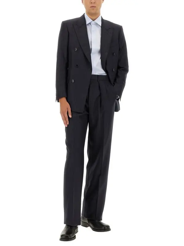TOM FORD Pinstripe Jacket - Blue
