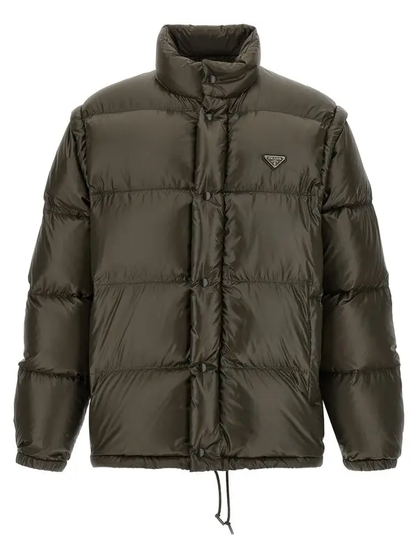 Prada Re-nylon Down Jacket - Gray