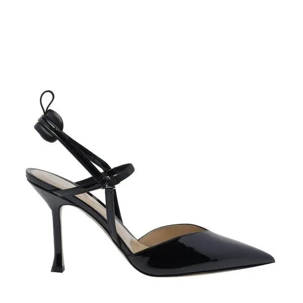 Fendi Patent Leather Slingback Pumps - Black