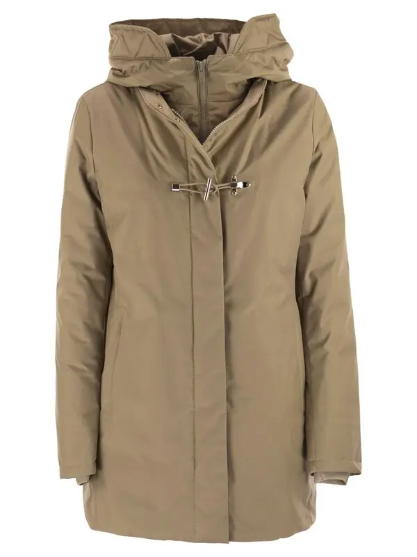 FAY Technical Gabardine Toggle Coat