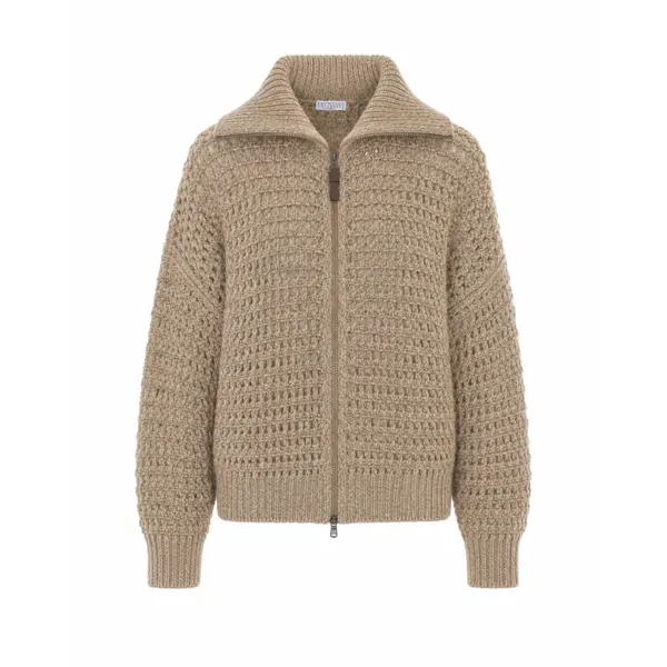 Brunello Cucinelli Mesh Dazzling Cardigan