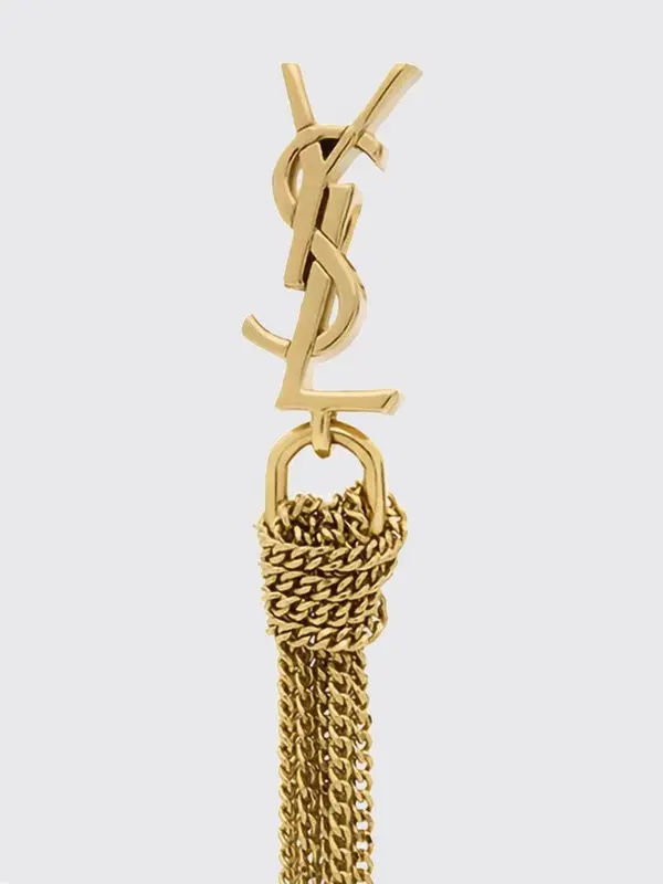 Saint Laurent Cassandre Brass Tassel Earrings - Gold