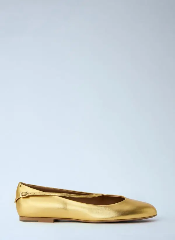 JIL SANDER Elyss Ballerina Flats - Gold