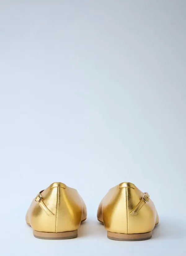 JIL SANDER Elyss Ballerina Flats - Gold