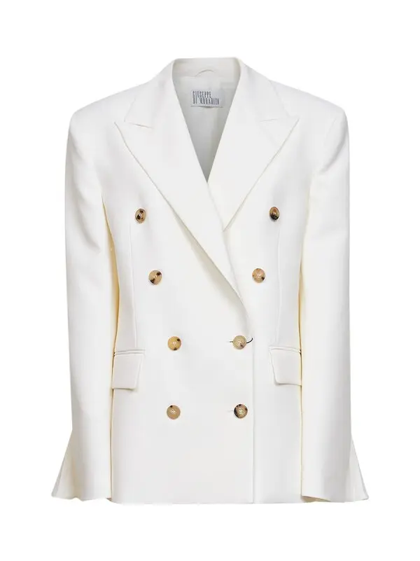 Giuseppe Di Morabito White Virgin Wool Double-breasted Blazer