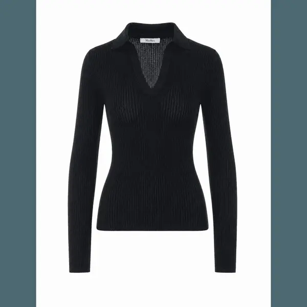 Max Mara Long-sleeve Ribbed Sweater - Black