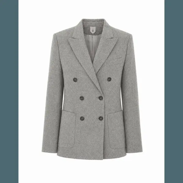 Max Mara Tailored Double-breasted Jacket - Gray