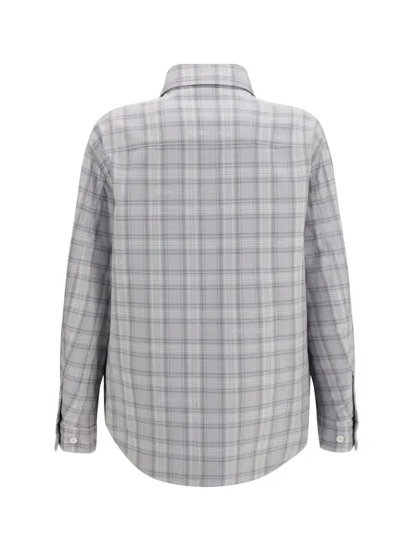Off-White Padded Flannel Jacket - Gray