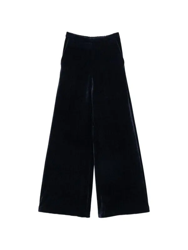 FORTE_FORTE Velvet High-waisted Trousers - Multicolor