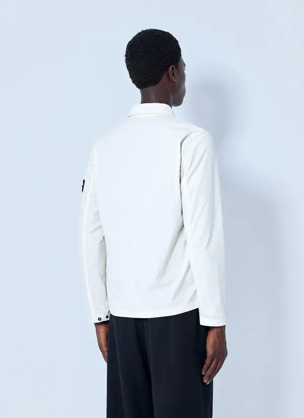 Stone Island Zip-front Overshirt With Flap Pockets