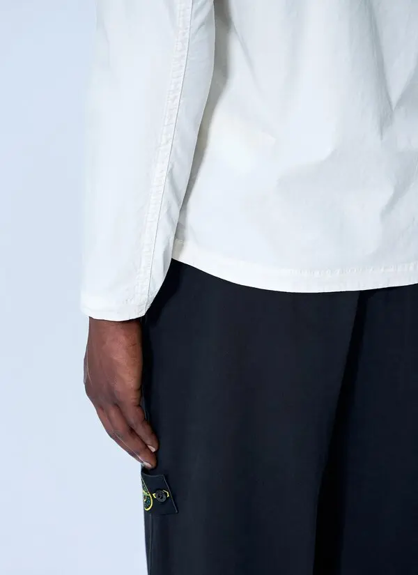 Stone Island Zip-front Overshirt With Flap Pockets