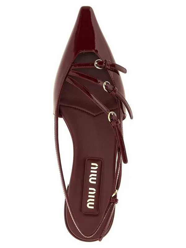 Miu Miu Patent Leather Slingback Shoes - Multicolor