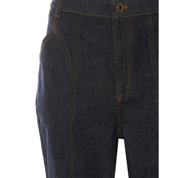 SELF-PORTRAIT Indigo Denim Flared Jeans - Blue