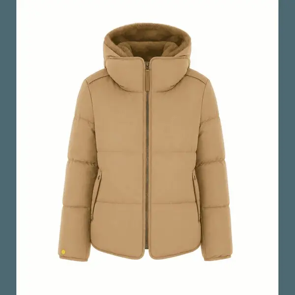 YVES SALOMON Mink Fur Trimmed Quilted Down Jacket - Brown