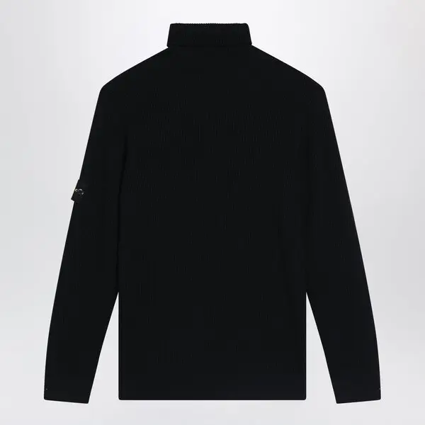 Stone Island Ribbed Turtleneck Sweater - Black