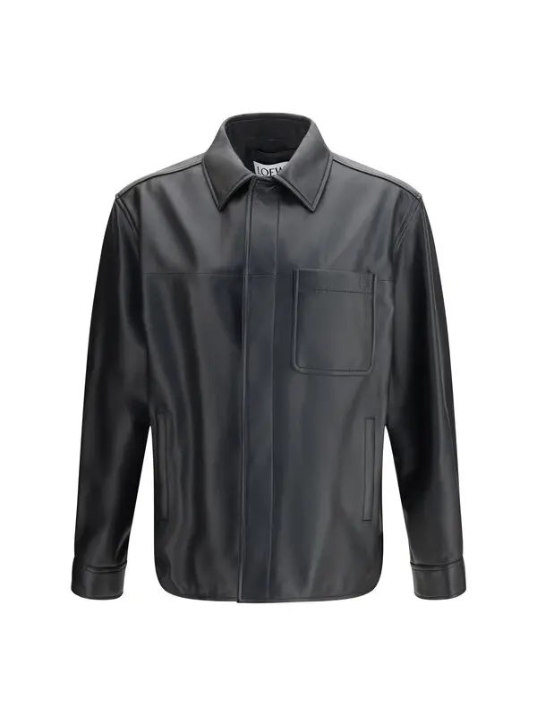 Loewe Leather Jacket - Black