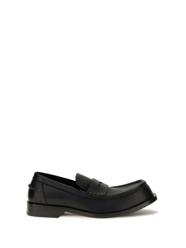 Loewe Bobine Polished Calfskin Loafers
