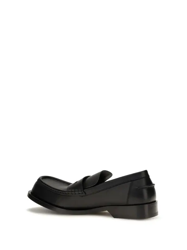 Loewe Bobine Polished Calfskin Loafers