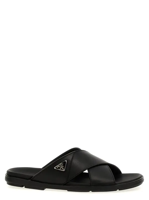 Prada Logo Sandals