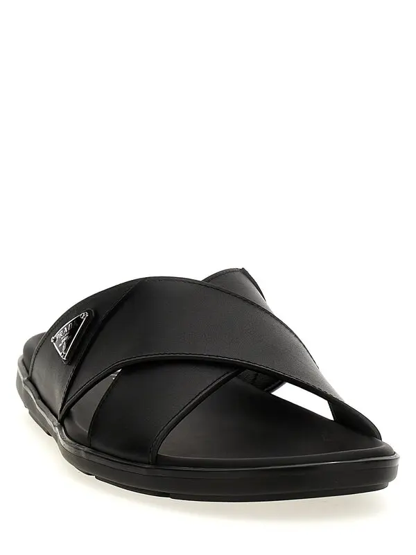 Prada Logo Sandals