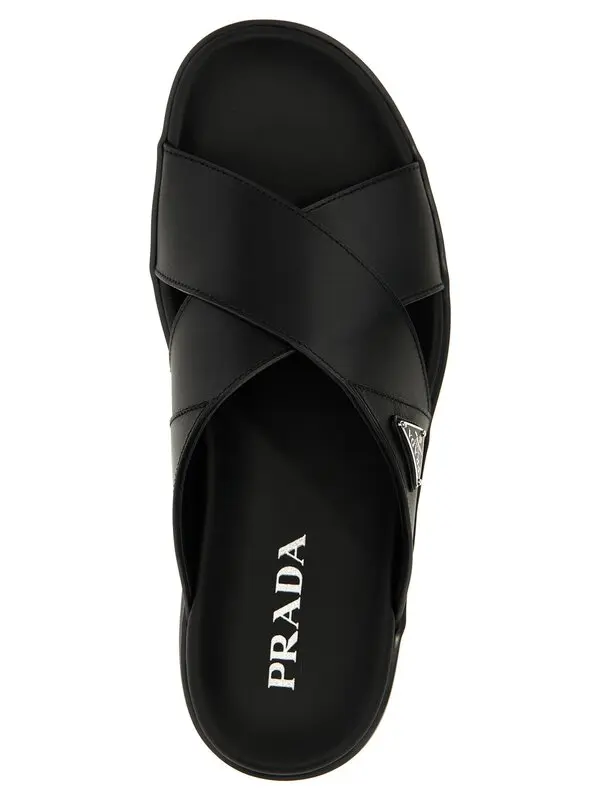 Prada Logo Sandals