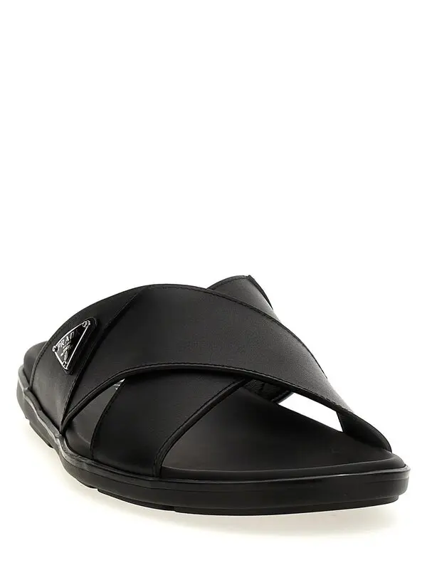 Prada Logo Sandals