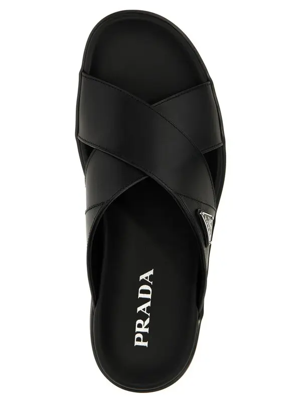Prada Logo Sandals