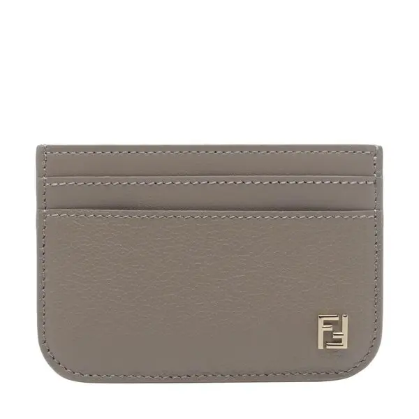 Fendi Ff Logo Card Case - Cream