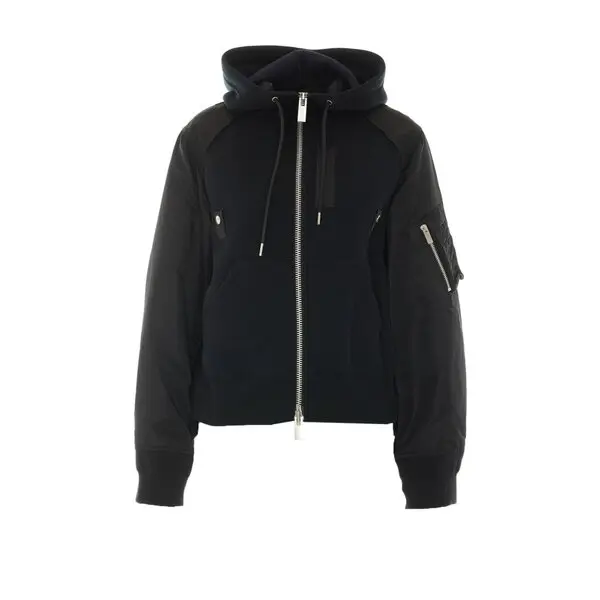 Sacai Sponge Sweat Hoodie - Black