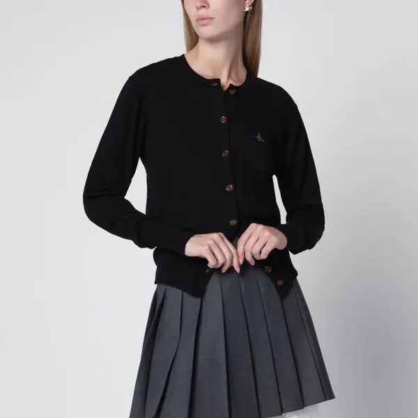 VIVIENNE WESTWOOD Bea Cotton-cashmere Cardigan - Black