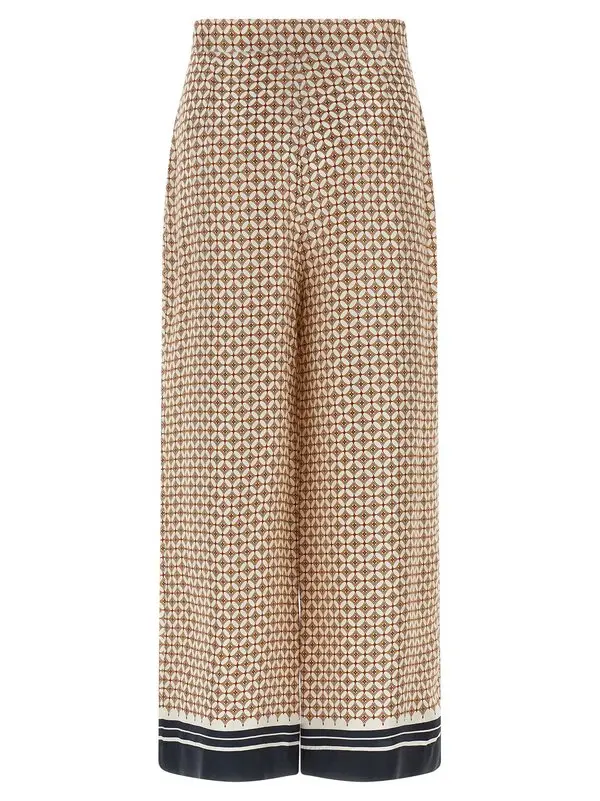 Max Mara Mstottelia Silk Geometric Trousers