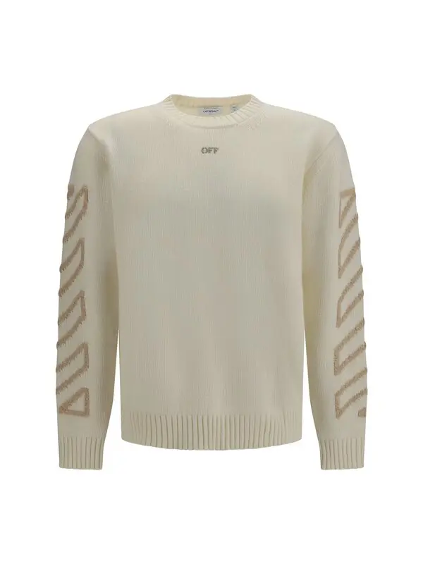 Off-White Arrow Fuzzy Crewneck Sweater