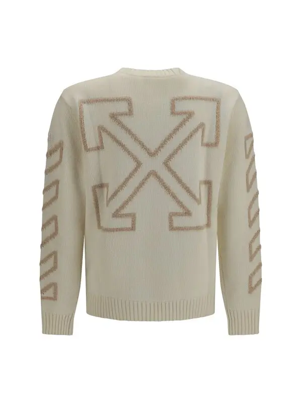 Off-White Arrow Fuzzy Crewneck Sweater