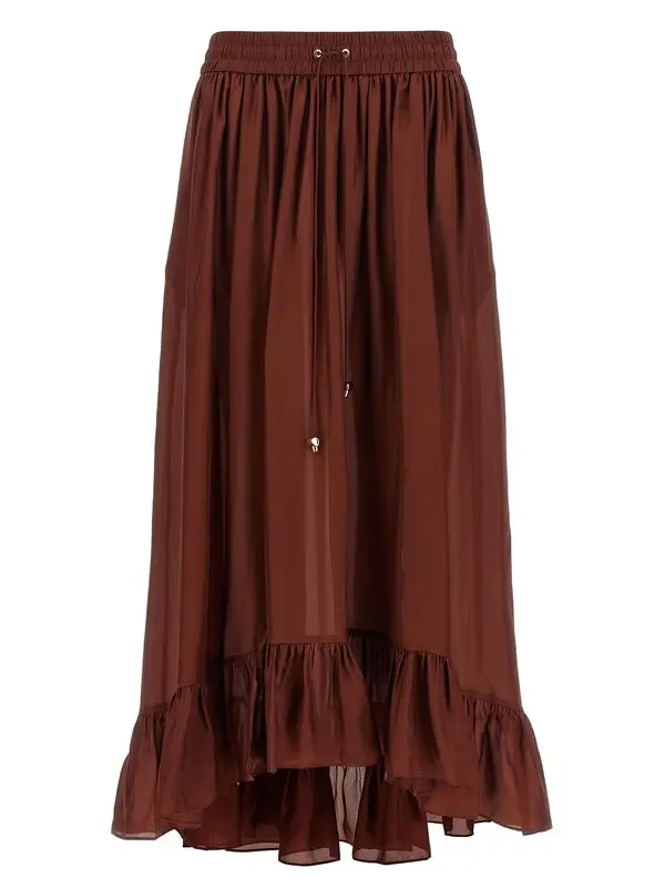 Zimmermann Aster Silk Habotai Skirt - Multicolor