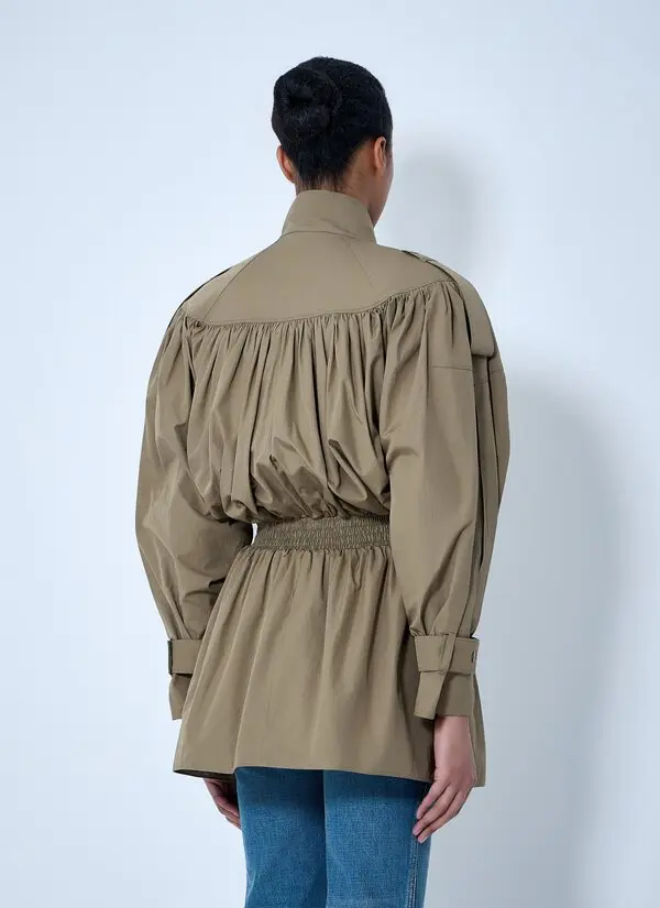 Chloé Gathered High-collar Jacket